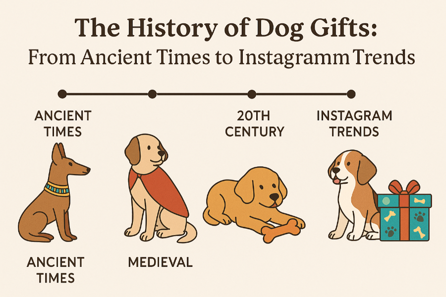 The History of Dog Gifts – From Ancient Collars to Birthday Cakes