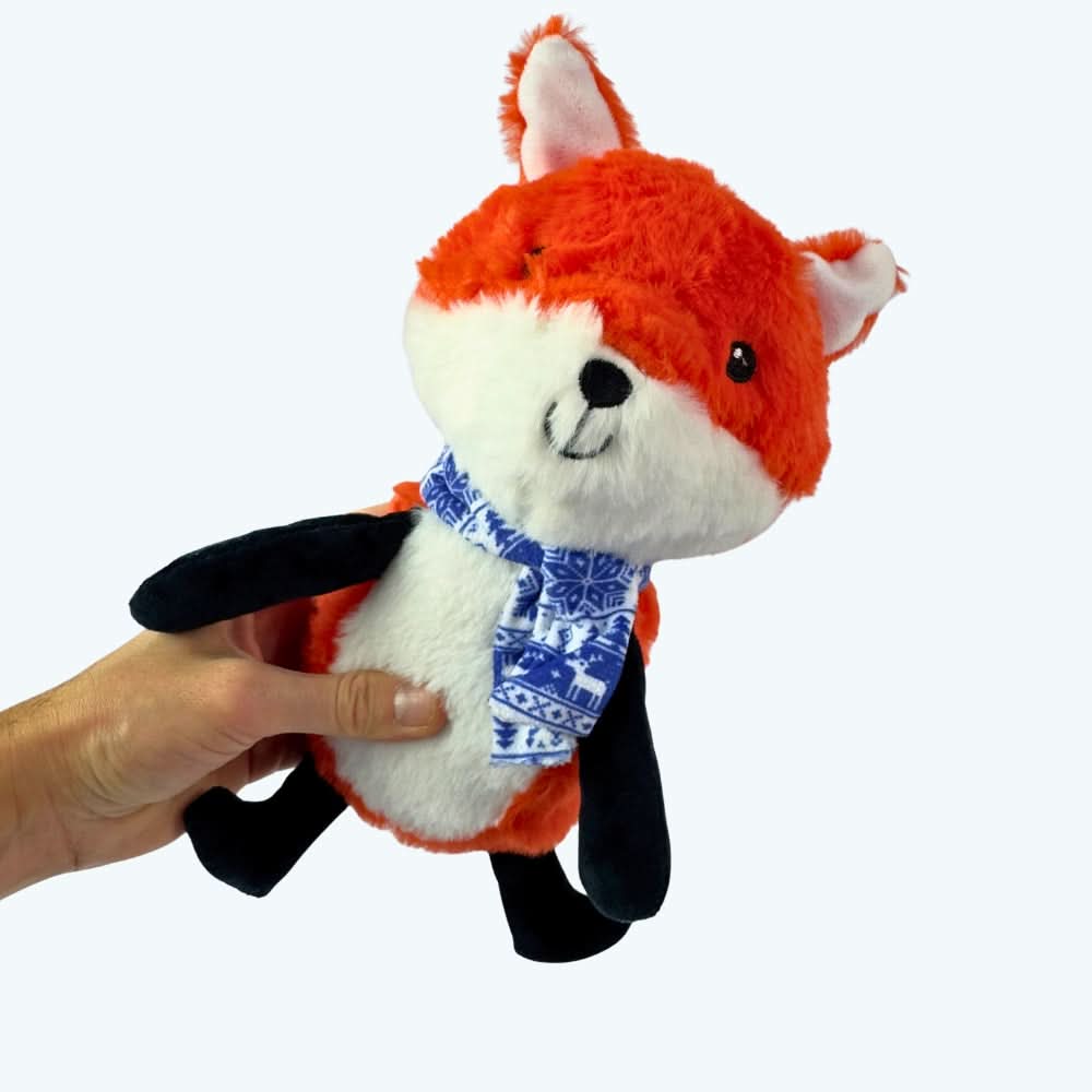 Felix the Fox Festive Plush Dog Toy – Squeaky Fun