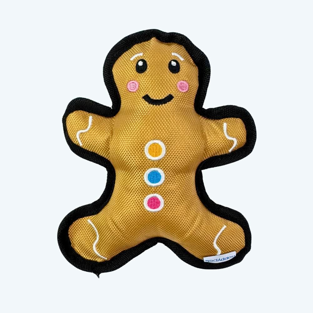 Gingerbread Man Tough Dog Toy | Festive Chew Toy