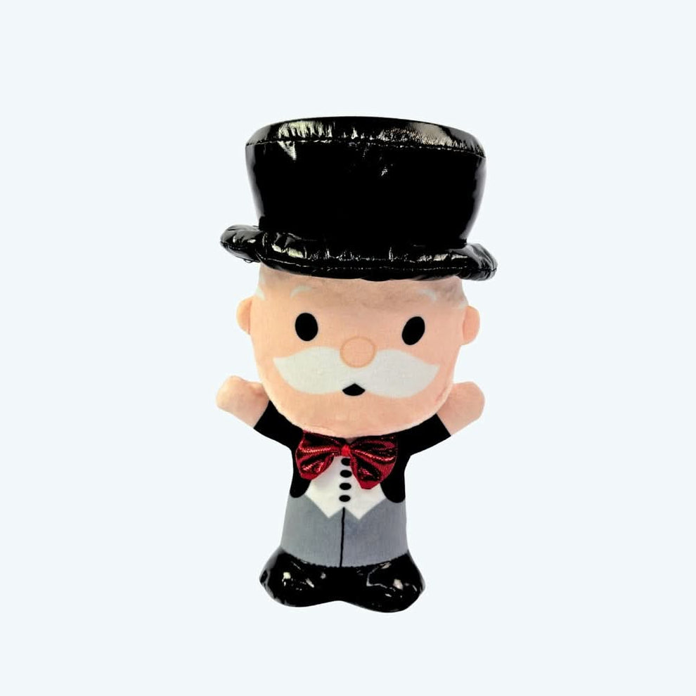 Mr Money Bags Monopoly Crinkle Plush Dog Toy – Hasbro
